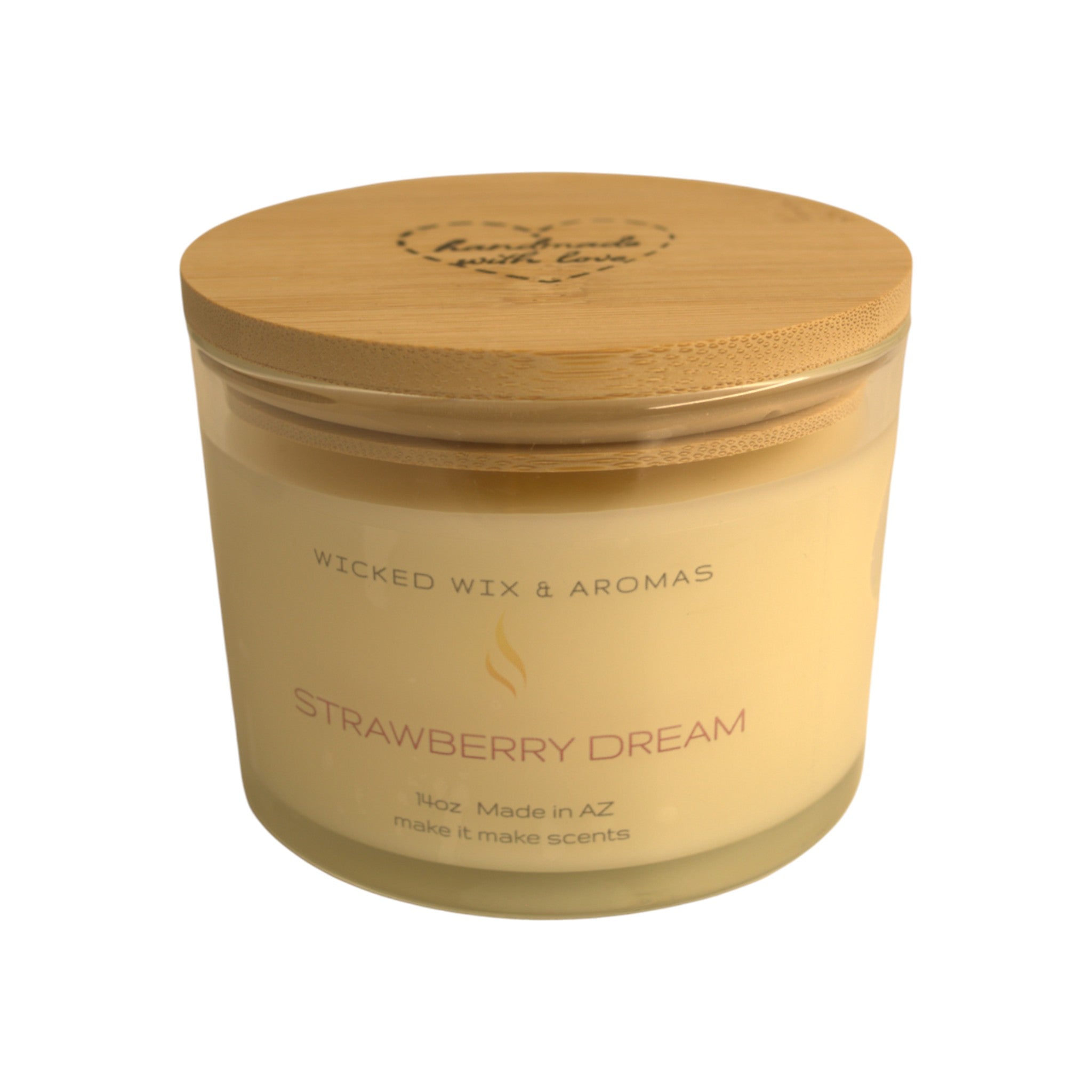 Strawberry Scented Candle | Coconut Apricot Wax Clean Burn Candle ...